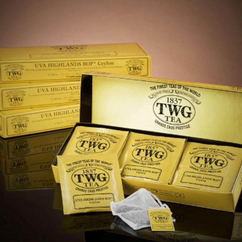 TWG Tea | Uva Highlands BOP, Black Tea Blend in 15 Hand Sewn Cotton Tea Bags, 37.5g | Shopee ...