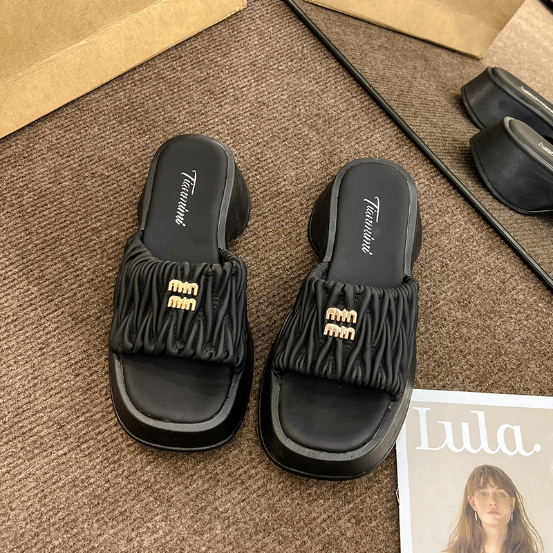 Sukky รองเท้าแตะเสริมส้น ดีไซน์สวยหรูหราไม่ซ้ำใครพื้นนุ่มใส่สบายเหมาะ ...