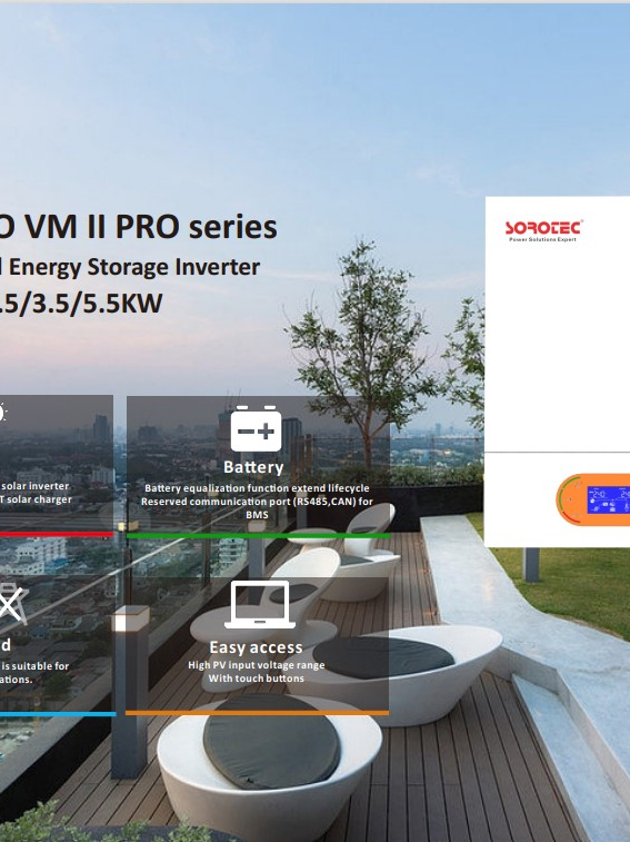โซโลเทค โซล่าอินเวอร์เตอร์ ขนาด 5.5kw (Sorotec Revo VM IIe Hybrid ...
