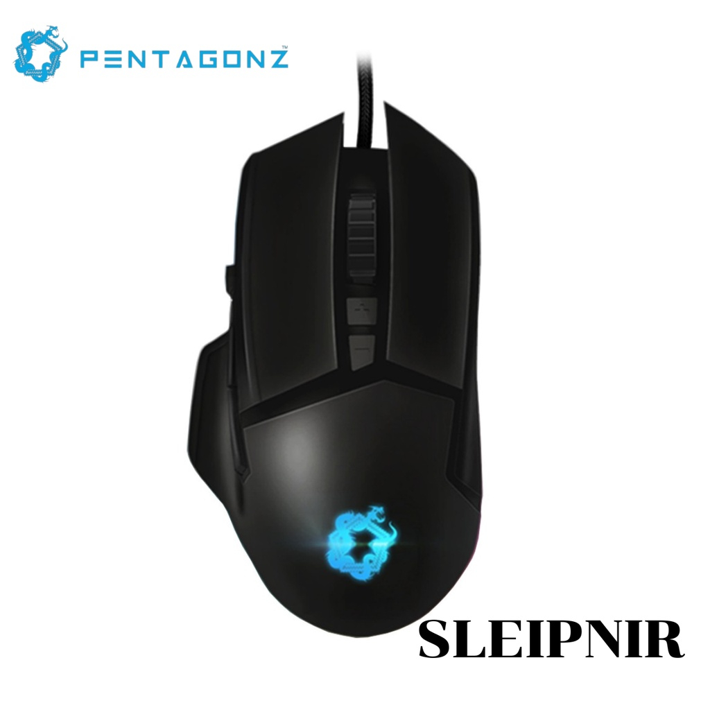 MOUSE (ของใหม่เคลีสต้อค) PENTAGONZ SLEIPNIR RGB [4000DPI] GAMING GEAR ...
