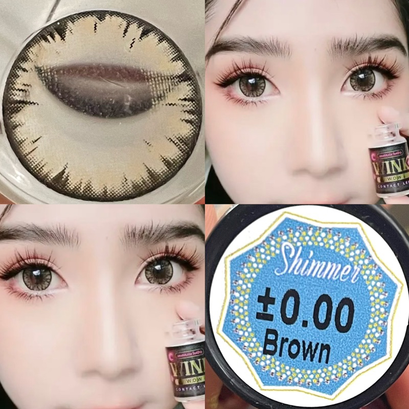 Shimmer Brown รุ่นฝาดำ Wink wow ลายฮิตขายดี ขนาด14.5 ค่าอมน้ำ 46% ...