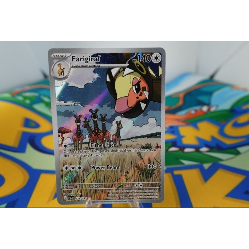 Pokemon Card "Farigiraf AR 228/193" ENG Paldea Evolved | Shopee Thailand