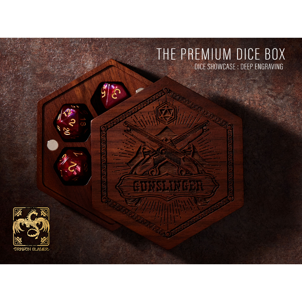 The Gunslinger Dice Box | Premium DnD Dice Box | D&D Dice Box | Dice ...