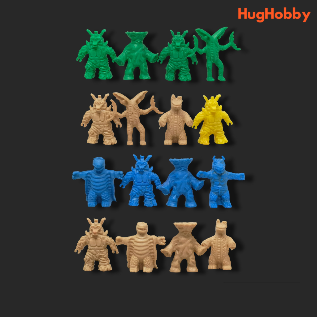 [Set of 16] Vintage 80s Captain Ultra (1967) Kaiju Monster Keshigomu ...