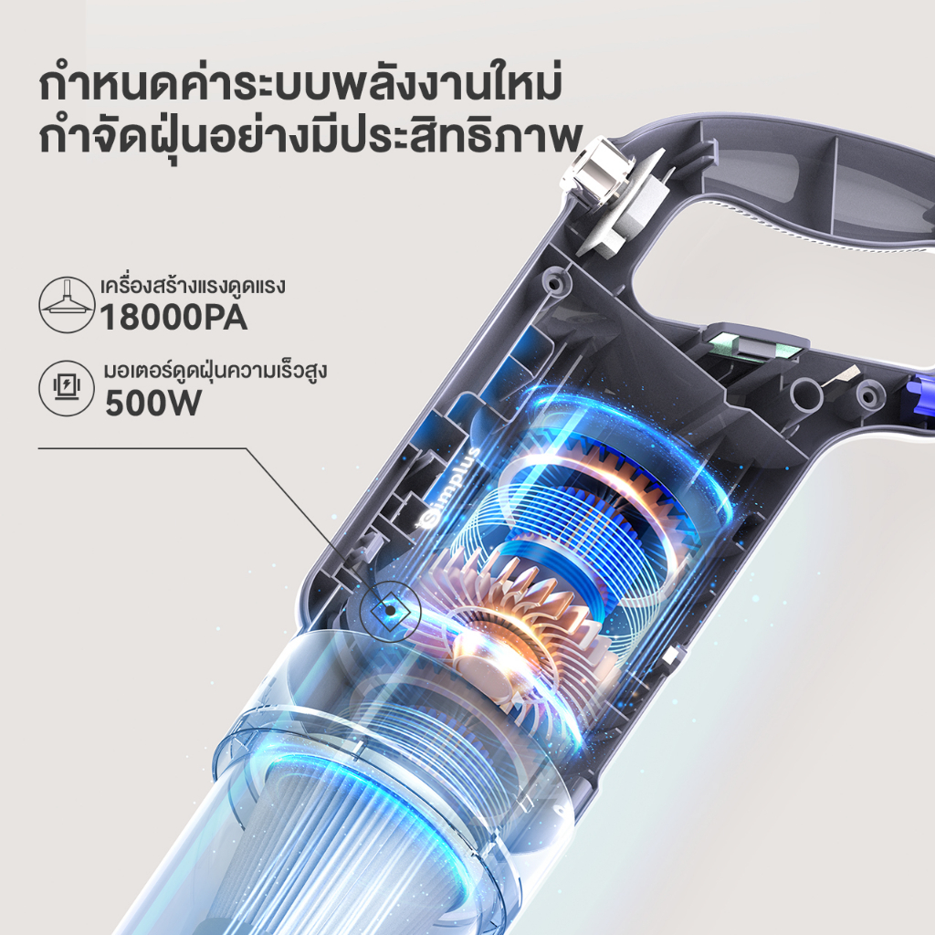 [Easy E-Receipt]Simplus x PP Krit เครื่องดูดฝุ่น 18000PA ใช้ในครัวเรือน XCQI011 | Shopee Thailand