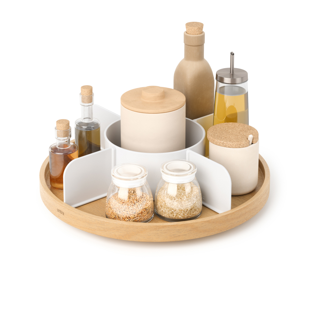 Pana Objects PXUB: Umbra BELLWOOD LAZY SUSAN DIVIDED WHT/NAT | Shopee ...