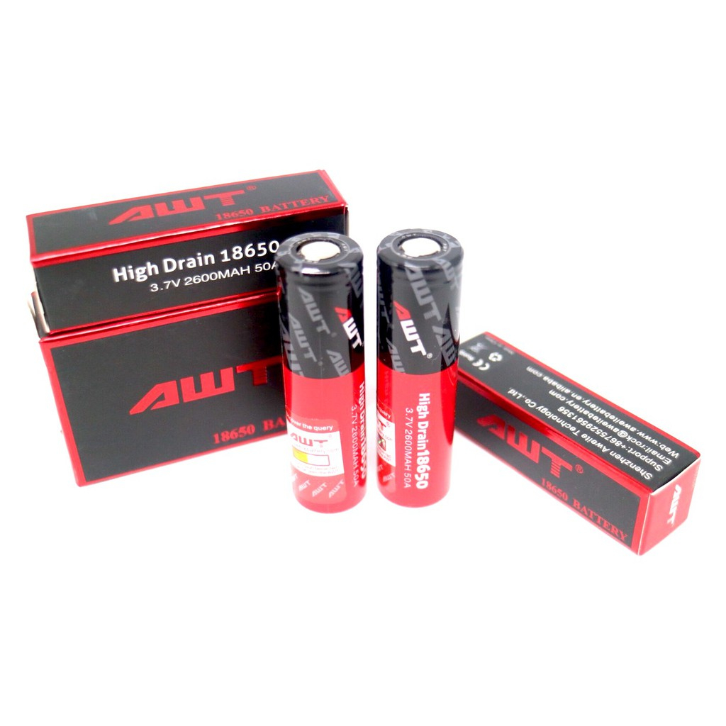 ถ่านชาร์จ AWT 18650 แดงดำ2 ก้อน ถ่านคุณภาพดี | Shopee Thailand