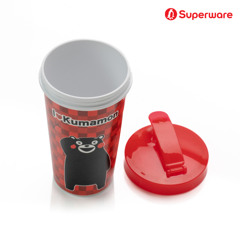 Srithai Superware กระบอกน้ำเมลามีน 18 Oz. พร้อมฝา ขนาด 3.5 นิ้ว ลาย ...