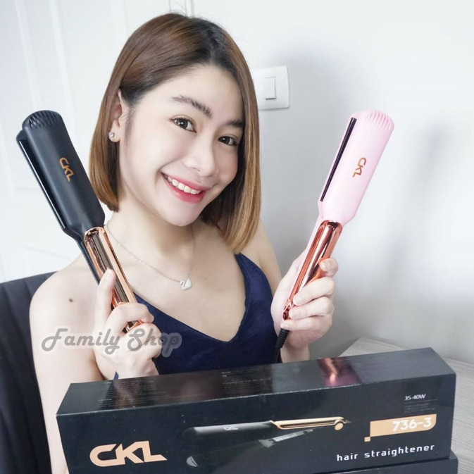 ของแท้ CKL 736-3 เครื่องหนีบผม มี มอก หนีบลื่นไม่กินผม หนีบแล้วผมเงามาก แผ่นหนีบทำจากเซรามิก ...