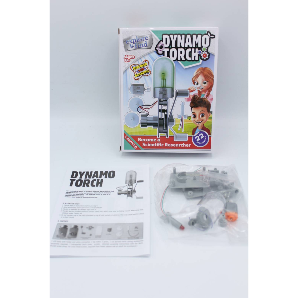 Dynamo Torch มาลองผลิตไฟฟ้าขนาดจิ๋ว ผ่านไดนาโมจำลองกัน ด้วยแรงหมุนง่ายๆ ...