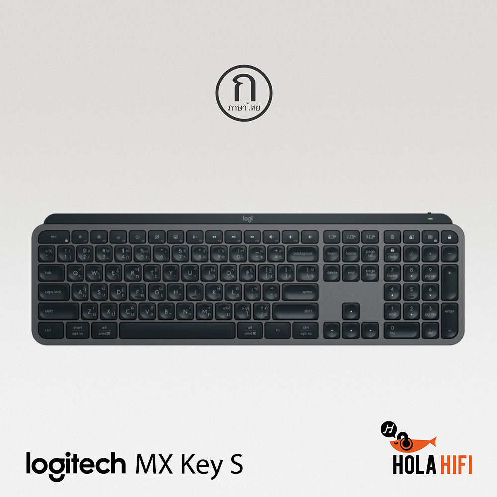 Logitech MX Keys S Advanced Wireless Keyboard - ภาษาไทย รับประกัน 1 ปี[Graphite] | Shopee Thailand