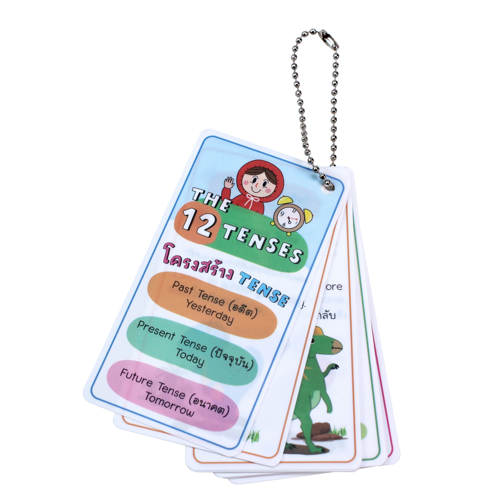 สูตรคูณพกพา บัตรคำพกพา Flash cards 12 Tense พวงกุญแจสูตรคูณ สื่อการ ...