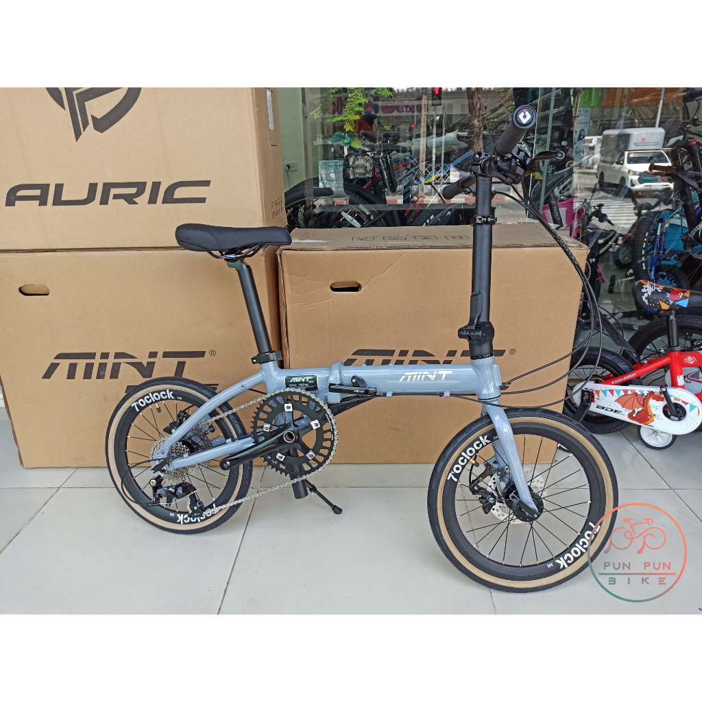 MINT : T9Disc-16"349 จักรยานพับได้ เฟรมอลูมิเนียม 9 สปีด ดิสเบรก เบาเพียง 10.3 กก | Shopee Thailand
