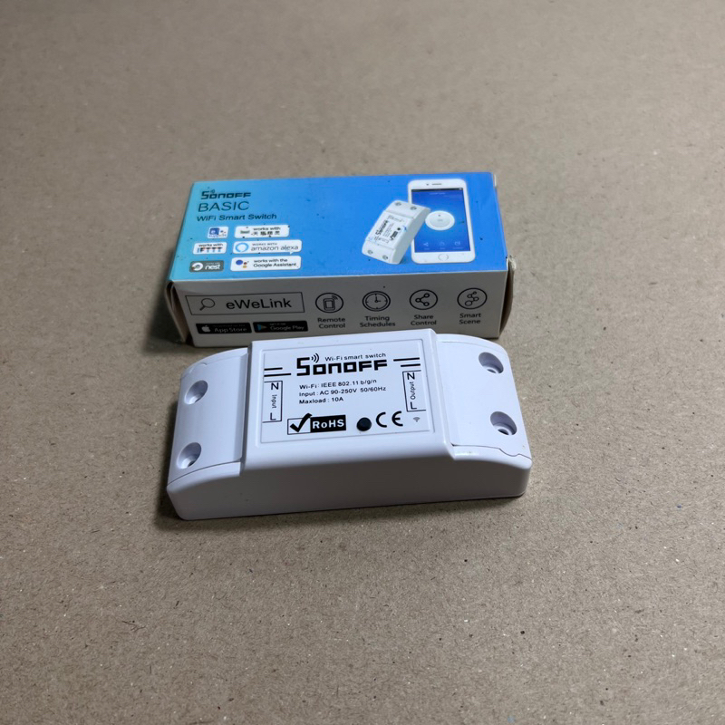 Sonoff Smart Switch Basic R2 สวิตช์อัฉริยะ เปิด/ปิดอุปกรณ์ไฟฟ้าผ่านมือถือ | Shopee Thailand