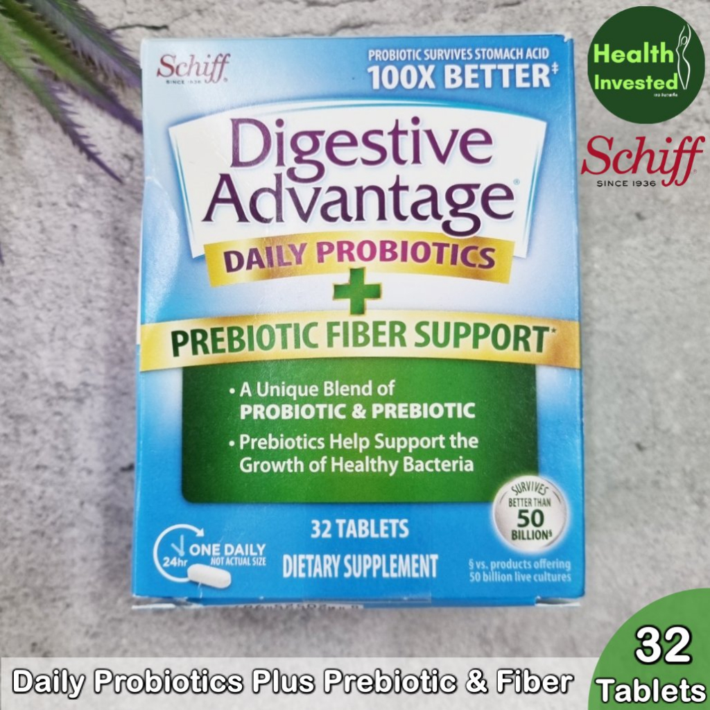 Digestive Advantage Daily Probiotics 50 Billion Plus Prebiotic Fiber ...