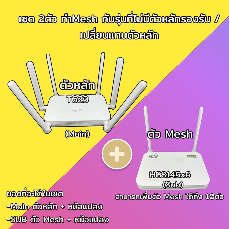 T3 T623L WIFI6 AX4800 แบนด์วิดธ์ 160Mhz เร้าเตอร์ VLAN รองรับเน็ต 1000 ...