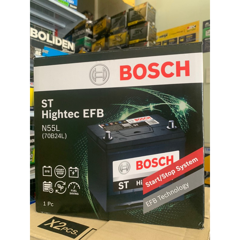 แบตเตอรี่แห้ง Bosch N55 EFB 70B24L | Shopee Thailand