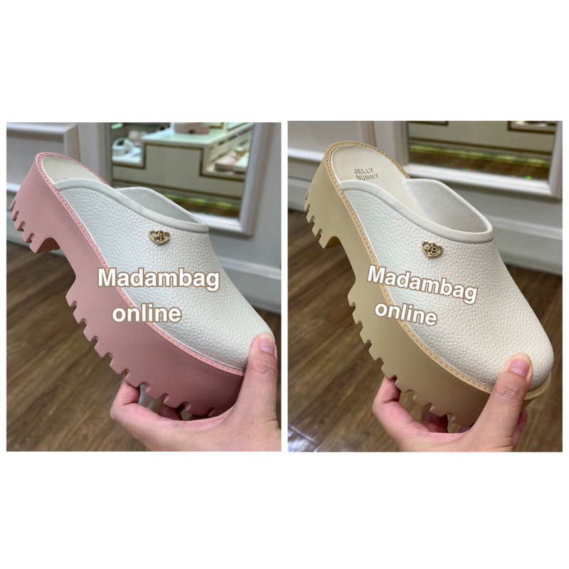 JELLY BUNNY Clara เจลลี่บันนี่ รองเท้ายางหัวโต รองเท้าส้นตึก | Shopee ...