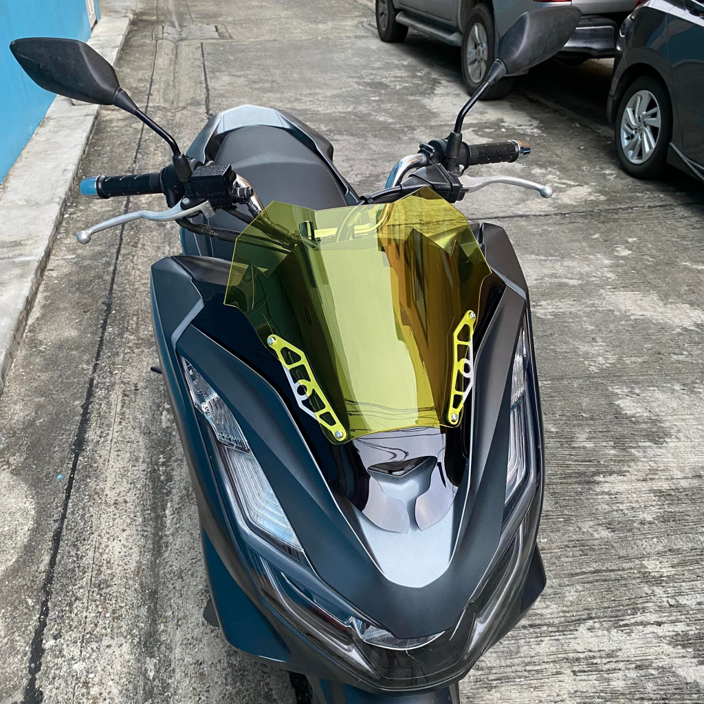 ชิวPCX160cc ปี2021 (แถมกระจกฟรี) ทรงซิ่ง ชิวสองขั้น เจาะชิวให้แล้ว ชิว ...