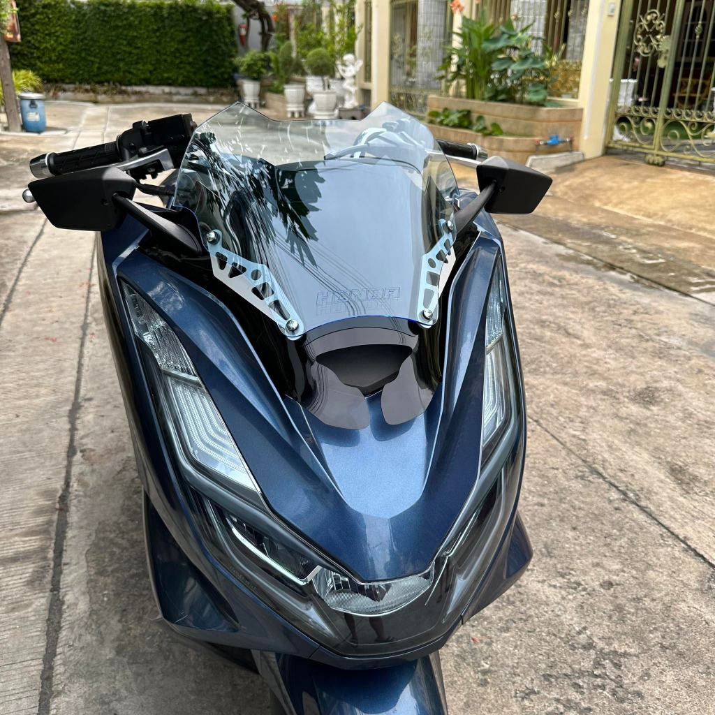 ชิวPCX160cc ปี2021 (แถมกระจกฟรี) ทรงซิ่ง ชิวสองขั้น เจาะชิวให้แล้ว ชิว ...