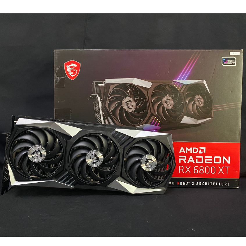 การ์ดจอ VGA MSI RX 6800XT TRIO GAMING 16GB มีกล่อง มีประกันศูนย์ JIB 08/2024 MAXCOM | Shopee ...