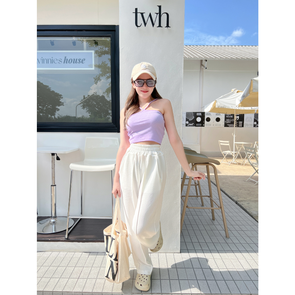 PRP x SPN เสื้อสายฝอ 2สายไขว้คอ ครอปผ้าร่องสายคาเฟ่ต้องไม่พลาด ถ่ายรูปสวยแมทง่ายมาก kfc P301A ...