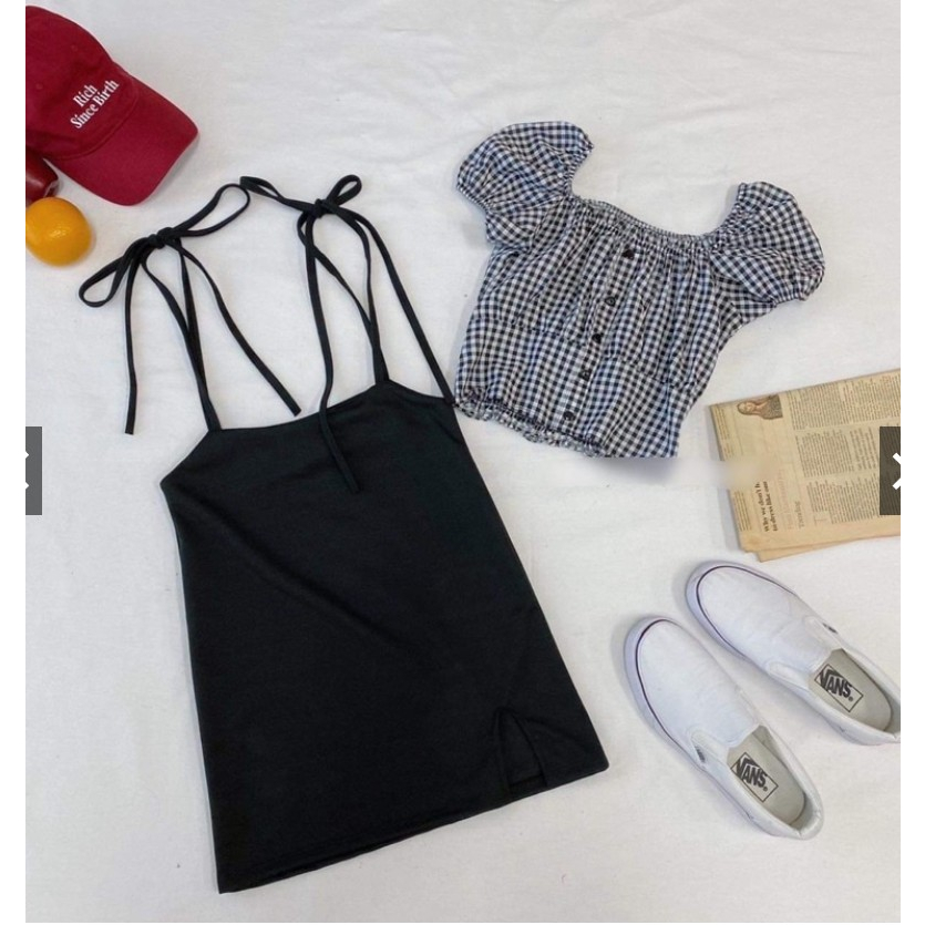 PRP x SPN เอี๊ยม พื้นดำมีสายผูกผ้ายืด ️รุ่น new45 เอี๊ยม N103A | Shopee ...