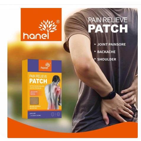 Hanel pain relieve patch แผ่นแปะแก้ปวดเมื่อย | Shopee Thailand