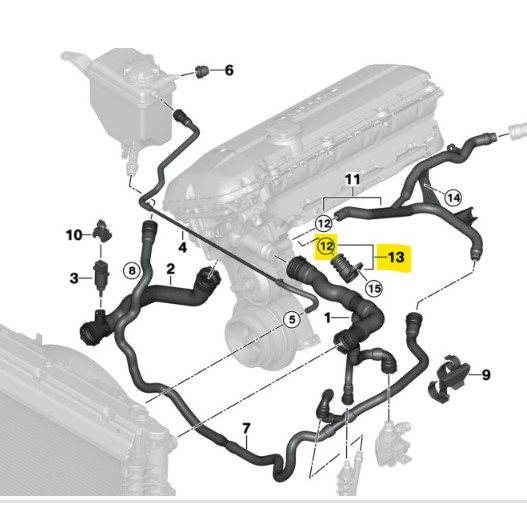 ปลั๊กตาน้ำ (No.12,13) BMW Series 5 E60 525i 530i , E65/E66 730i 740i ...