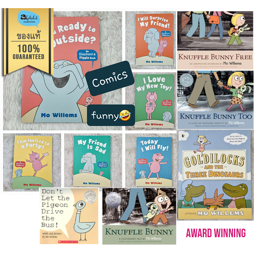 [หนังสือ เด็ก] Mo Williems Comics reading Books Elephant and Piggie ของ ...
