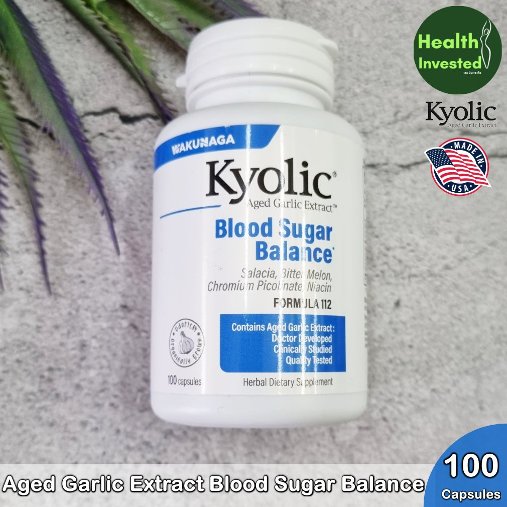 Aged Garlic Extract Formula 112 Blood Sugar Balance 100 Capsules อาหาร ...