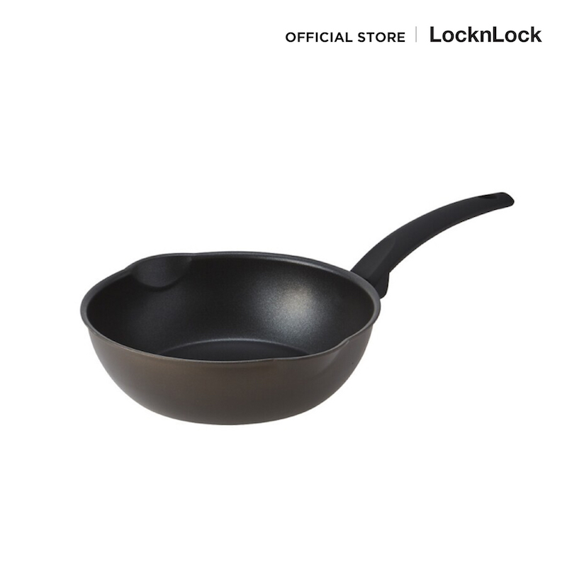 LocknLock กระทะก้นลึกเคลือบไทเทเนียม Brawny IH Cookware ขนาด 26 cm ...