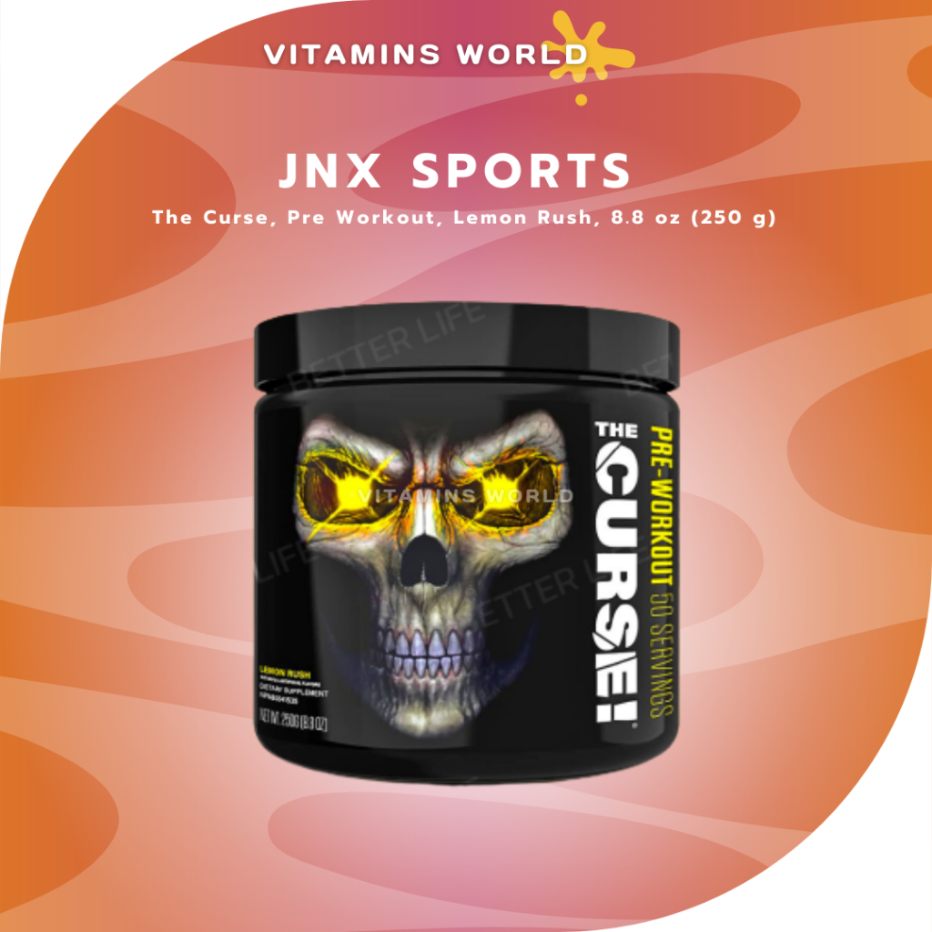 JNX Sports, The Curse, Pre Workout, Lemon Rush, 8.8 oz (250 g) (V.772 ...