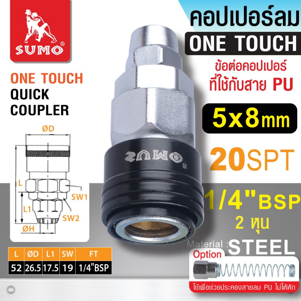 คอปเปอร์ SUMO (เสียบสาย SHT , SHA , PHA) (เกลียวใน SFT , SFA , PFA ...