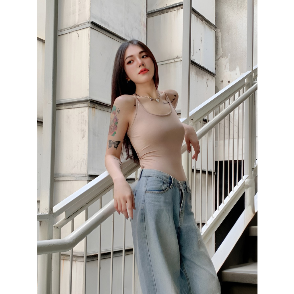 PRP x SPN เสื้อสายเดี่ยวไขว้หลัง ผูกหลังเองได้ค่า ไม่มีฟองน้ำ ผ้าเรย่อน รุ่น 104 M102B | Shopee ...