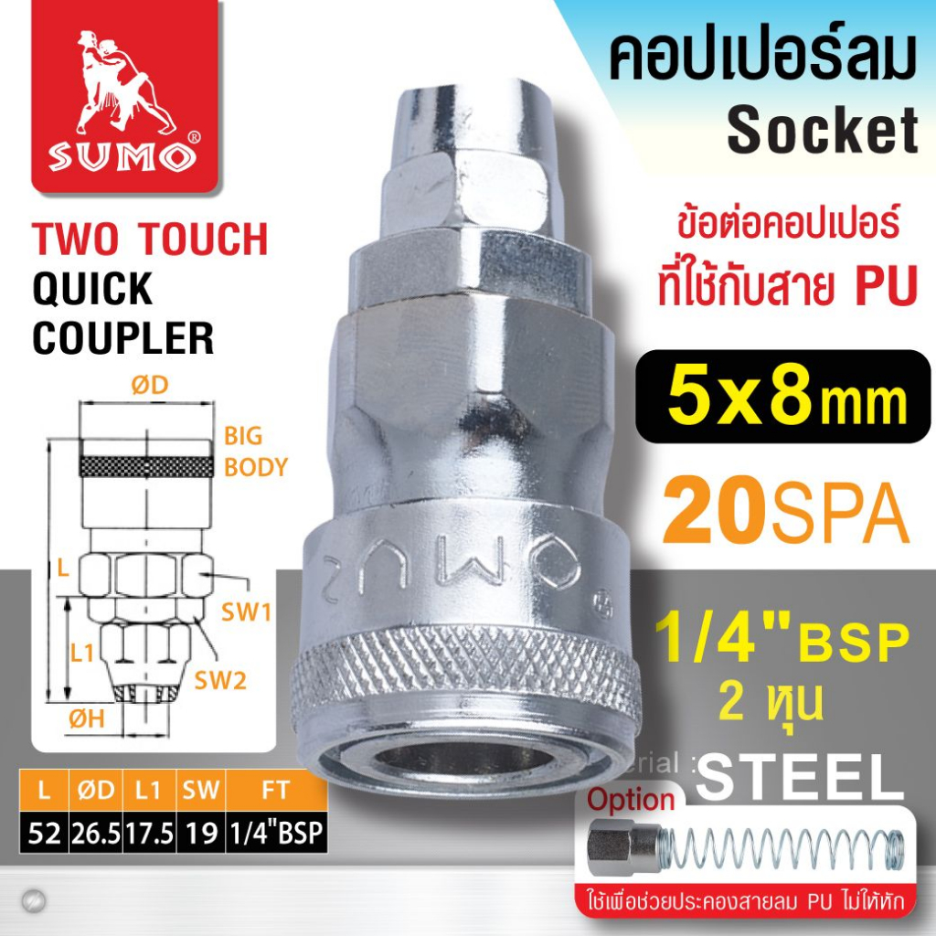 คอปเปอร์ SUMO (เสียบสาย SHT , SHA , PHA) (เกลียวใน SFT , SFA , PFA ...