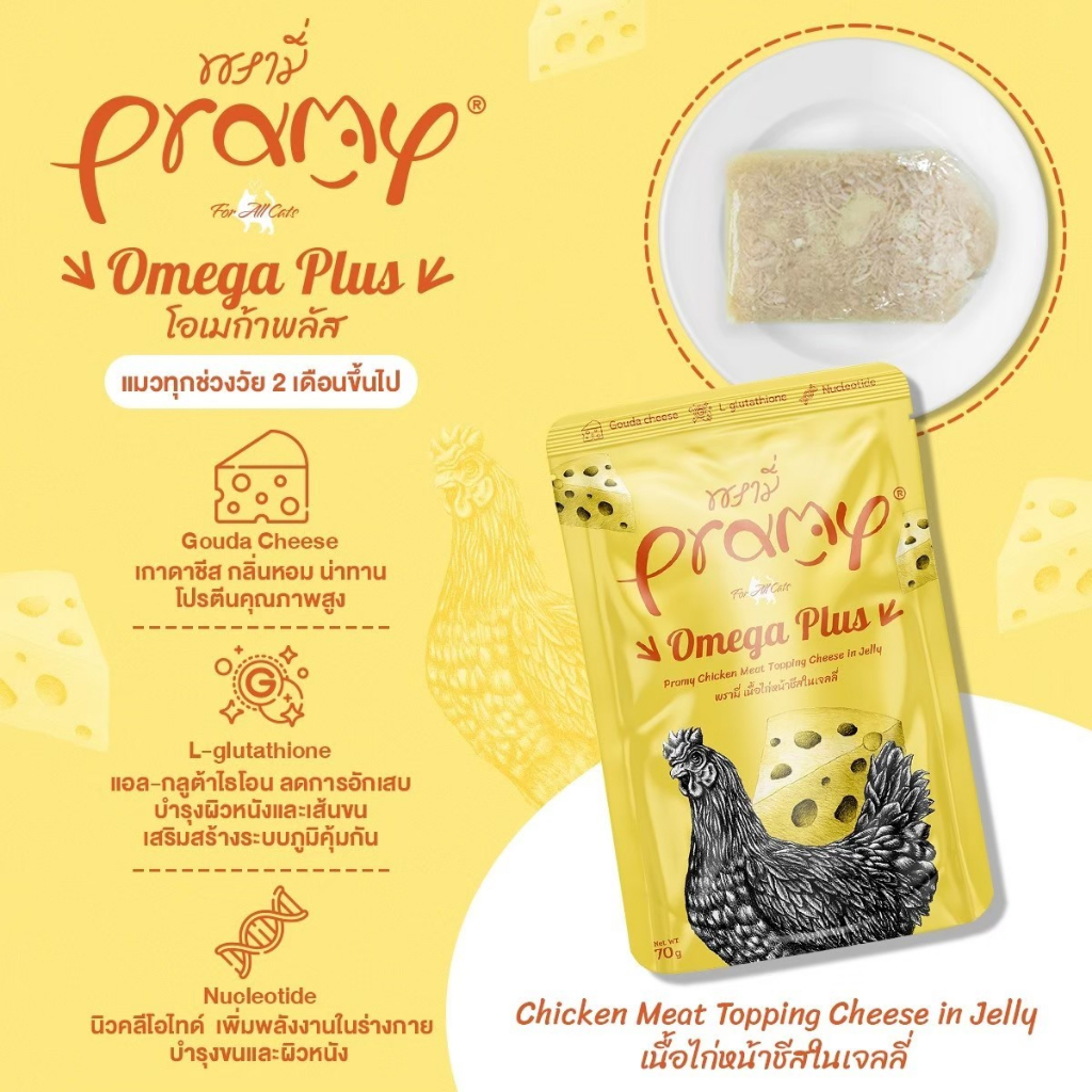 [1ลัง 48ซอง ] Pramy พรามี่ อาหารเปียกแมว สุขภาพดี ขนาด 70 กรัม (ลัง 48 ซอง) | Shopee Thailand