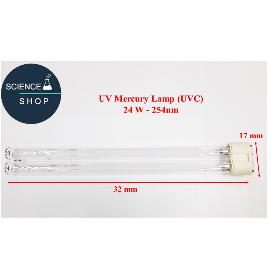 อะไหล่หลอดUV หลอดตะเกียบ 4ขั้ว ขนาด 24w-254nm (UV lamp 24W - 254 nm ...