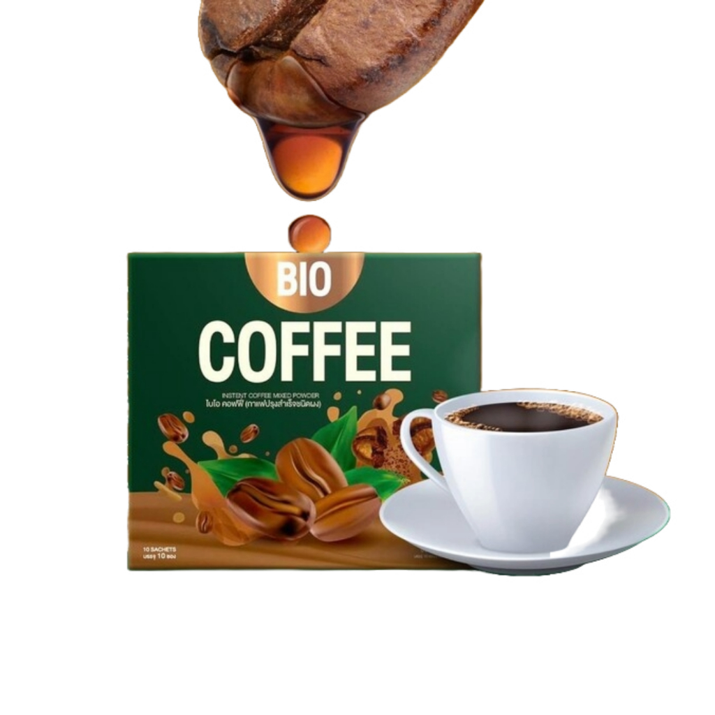 EXP 03/10/2024 BIO Coffee Detox กาแฟไบโอ 1 กล่อง 12 ซอง | Shopee Thailand