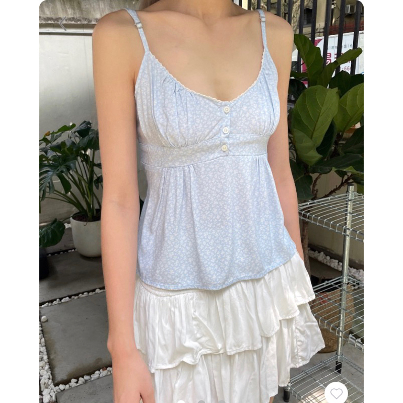 Brandy Melville Tiffany Floral Tank (Blue / Red / Light Blue) | Shopee ...