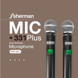 SHERMAN MIC-331+ ชุดไมค์ลอยไร้สายแบบมือถือ คลื่น UHF ความถี่ 803-806MHz ...