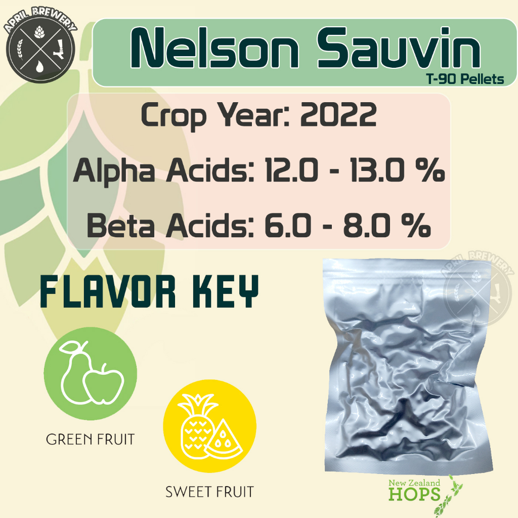 Nelson Sauvin Hops Pellets 1 oz ฮอปส์ เพลลิท ทำเบียร์ Pale Ale, IPA และ ...