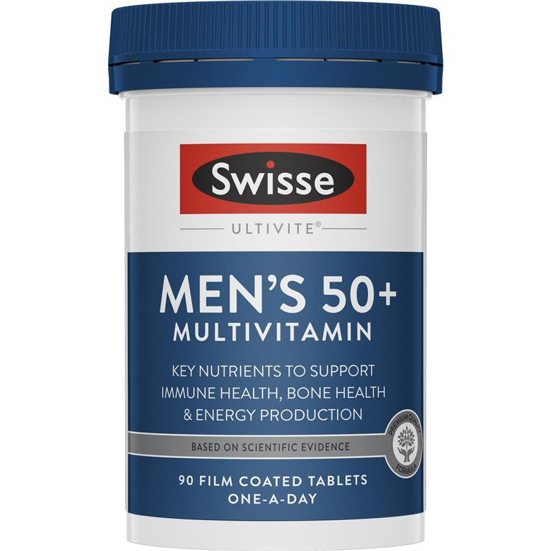 Swisse Men's Ultivite 50 Multivitamin 90 Tablets วิตามินของผู้ชาย ออสเตรเลีย วัยกลางคนและ ...