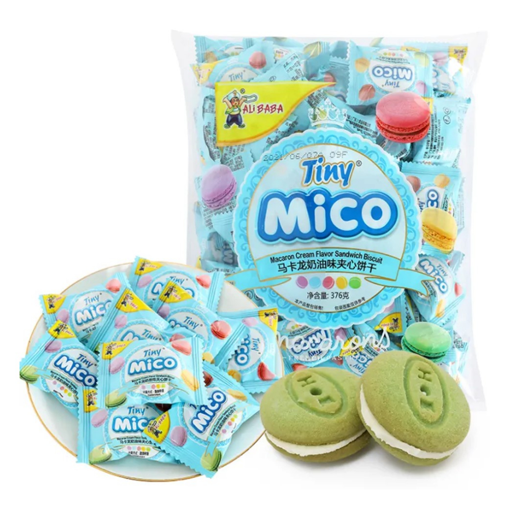 🍞Tiny Mico Macaron Cookies มาการองจิ๋ว 3กลิ่น 3รส ขนาด3cm ยกถุง 60ชิ้น 376กรัม หอม อร่อย เหมาะนำ ...