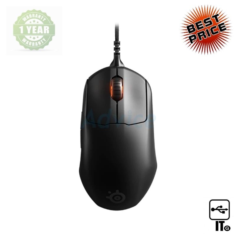 WIRELESS MOUSE STEELSERIES PRIME BLACK ประกัน 1Y เมาส์เกมมิ่ง | Shopee ...