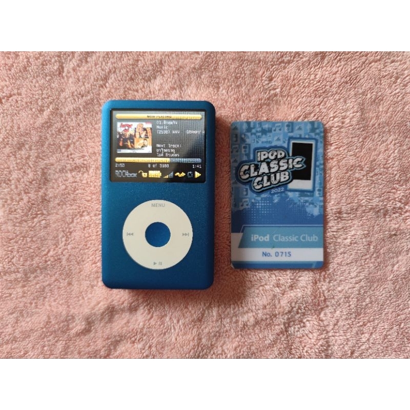 เครื่องเล่นเพลงพกพา mp3 Classic Gen6 SD Card128Gb สีฟ้า x Rockbox ...