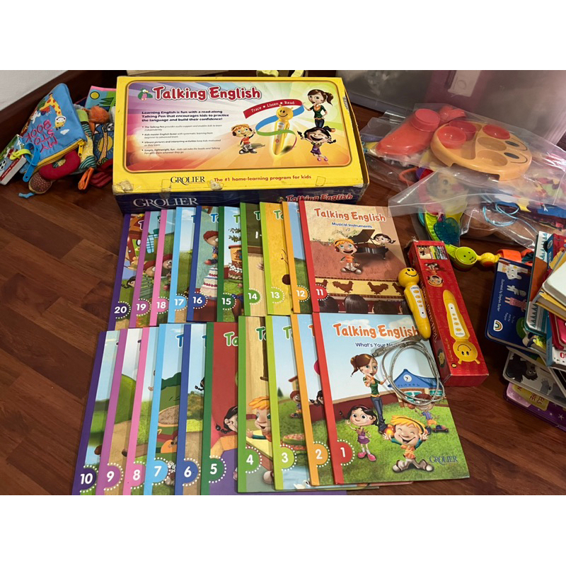 ปากกาพูดได้ Grolier talking English talking pen พร้อมชุดหนังสือเด็กภาษา ...