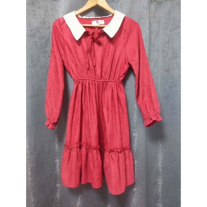เดรสสีแดง Pradap brand | Shopee Thailand