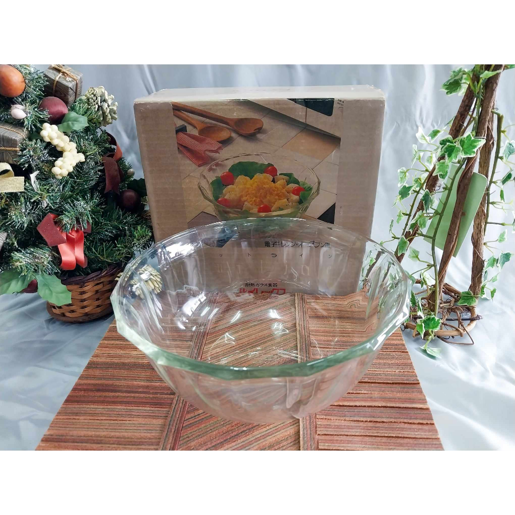 PYREX iwaki (พร้อม กล่อง) ชามแก้ว สามารถเข้าไมโครเวฟ และ เตาอบได้ ...