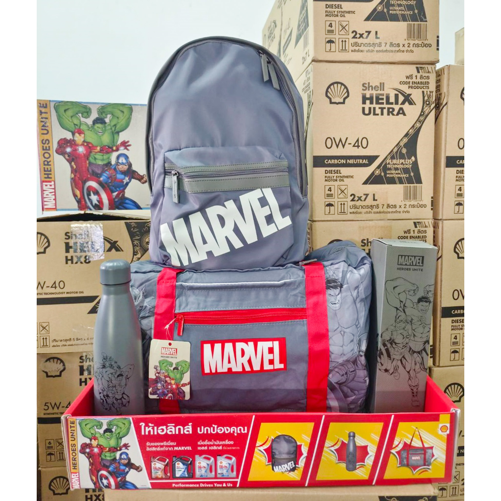 SHELL กระเป๋าเป๊ กระเป๋าผ้า กระป๋องน้ำ Marvel ลิขสิทธิ์แท้ ของพรีเมียม ...
